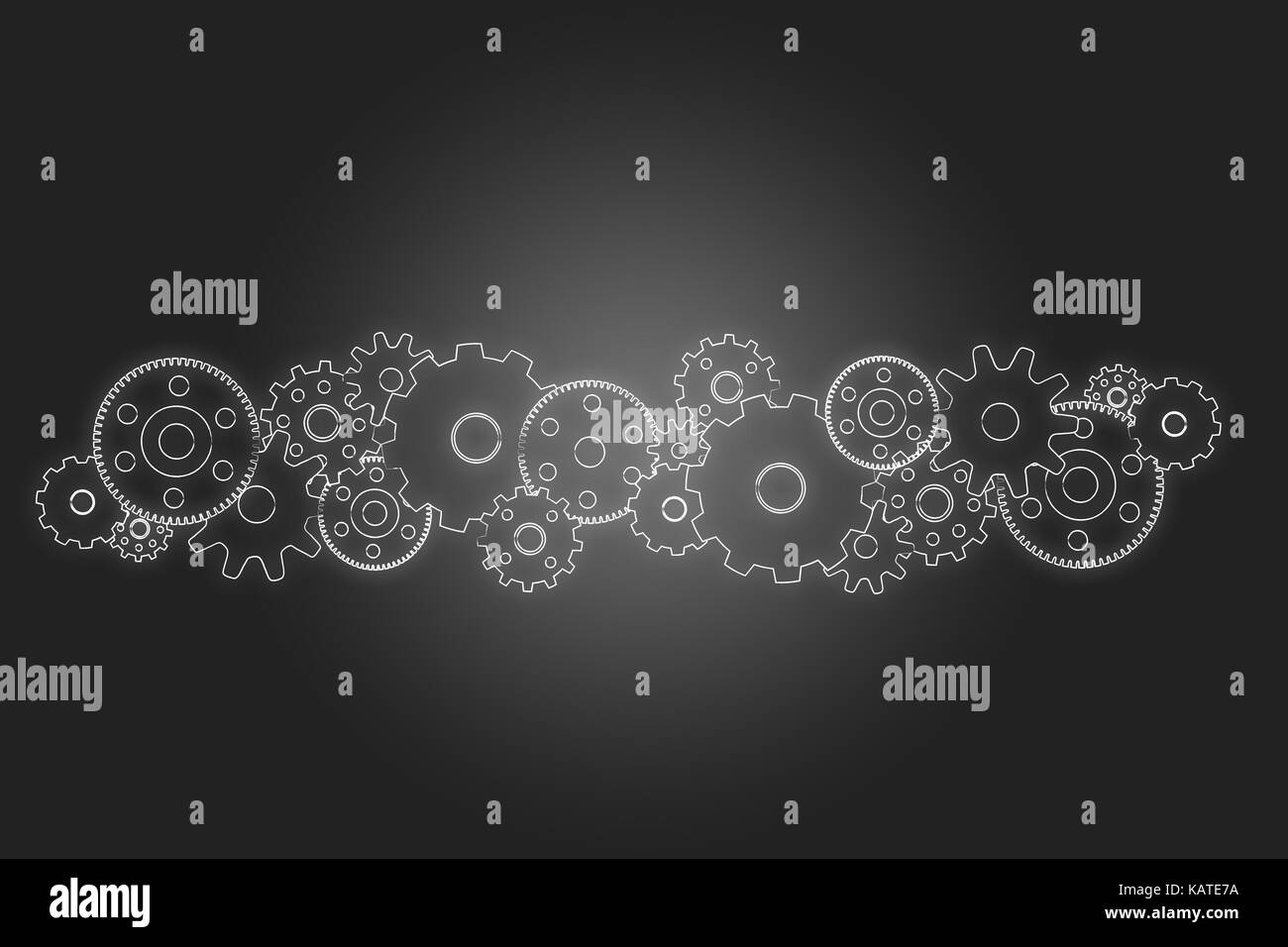 View of Gear wheel concept isolated on background - Technology concept ...