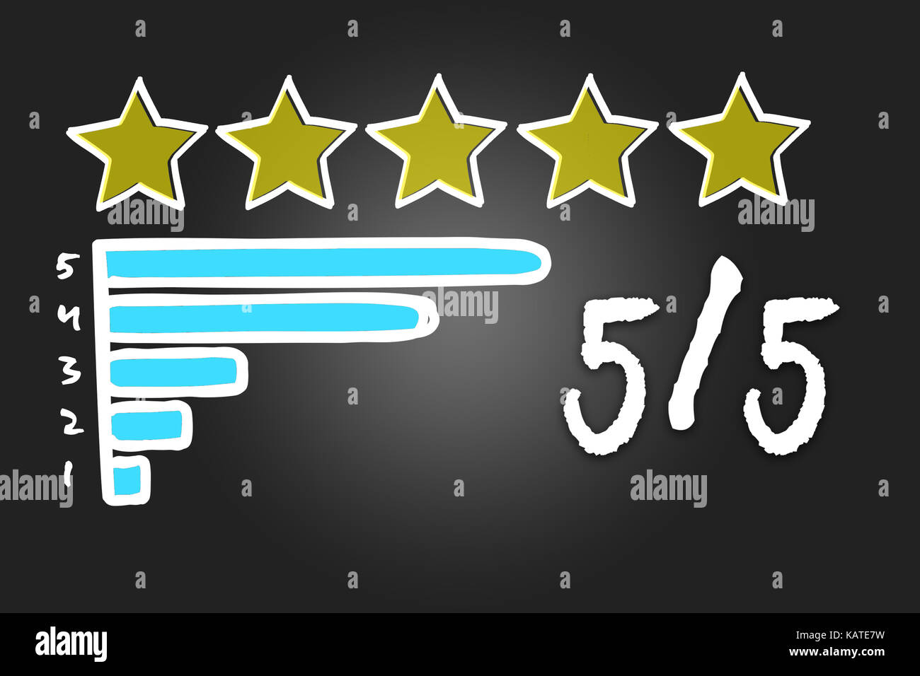 Concept view of ranking stars isolated on a background - business ...