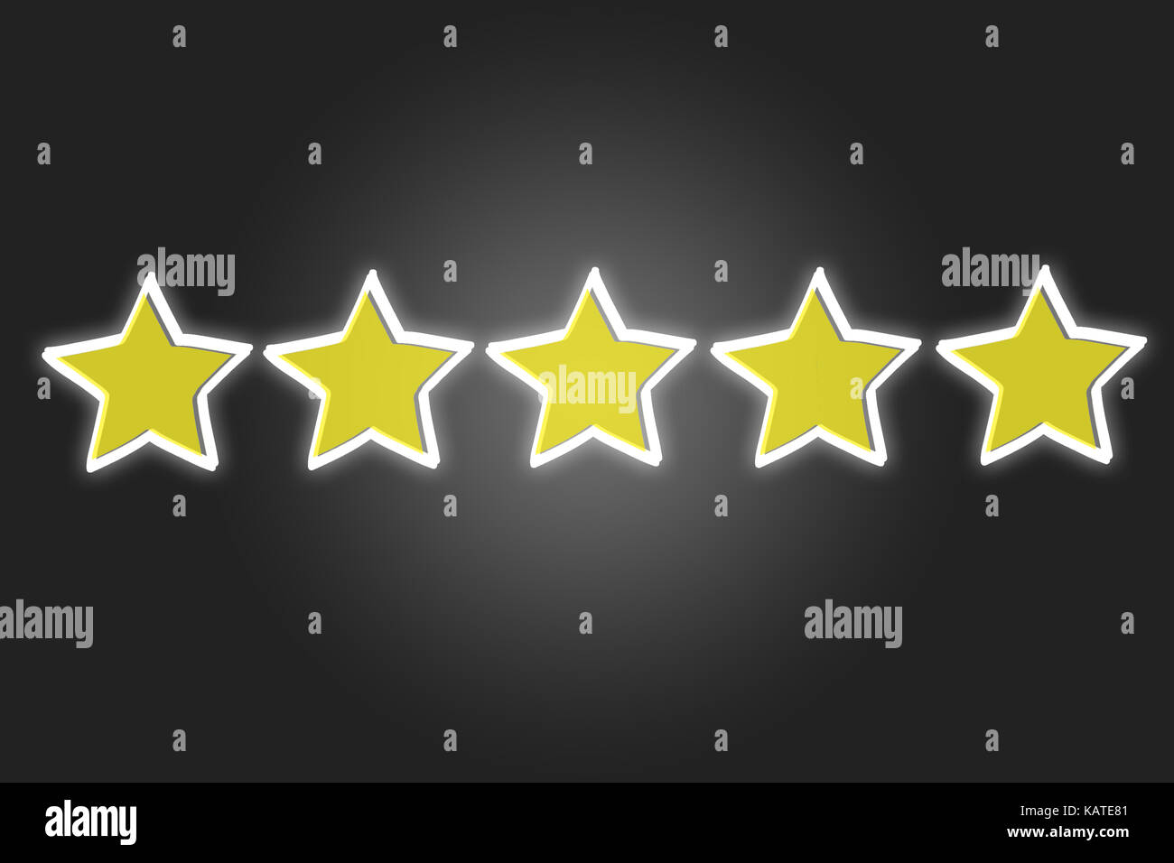 Concept view of ranking stars isolated on a background - business ...