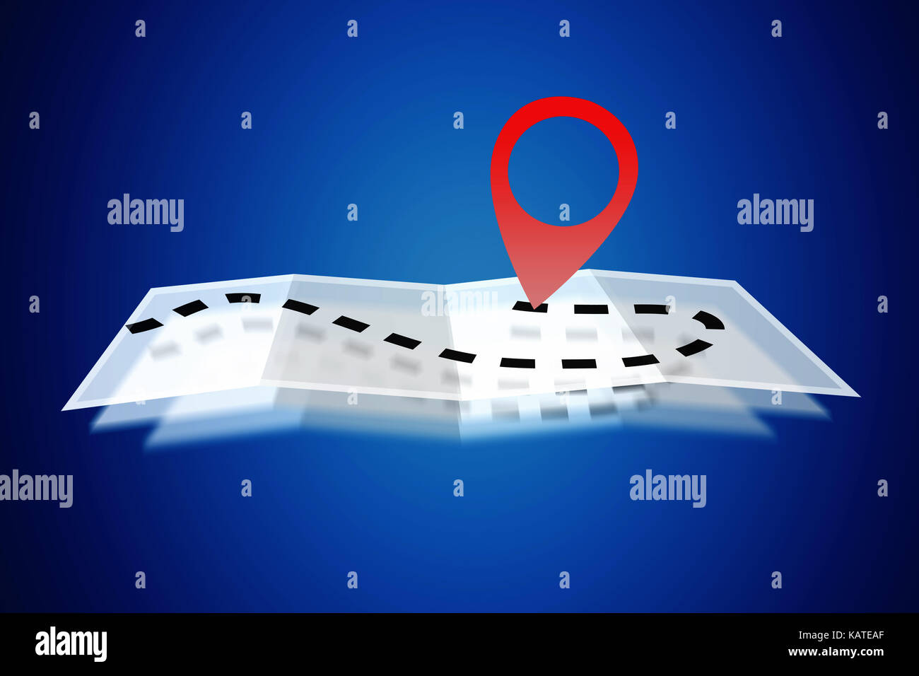 View of anInteractive map isolated on a background - GPS localization ...