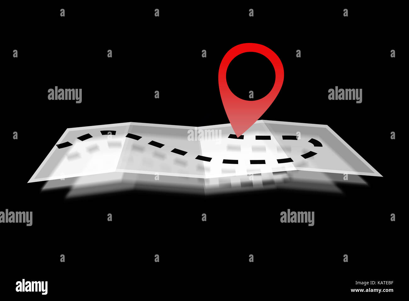 View of anInteractive map isolated on a background - GPS localization ...