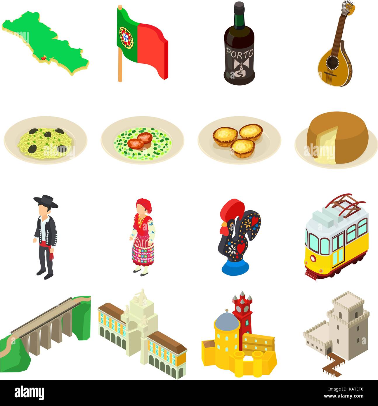 Isometric 3d portugal map hi-res stock photography and images - Alamy