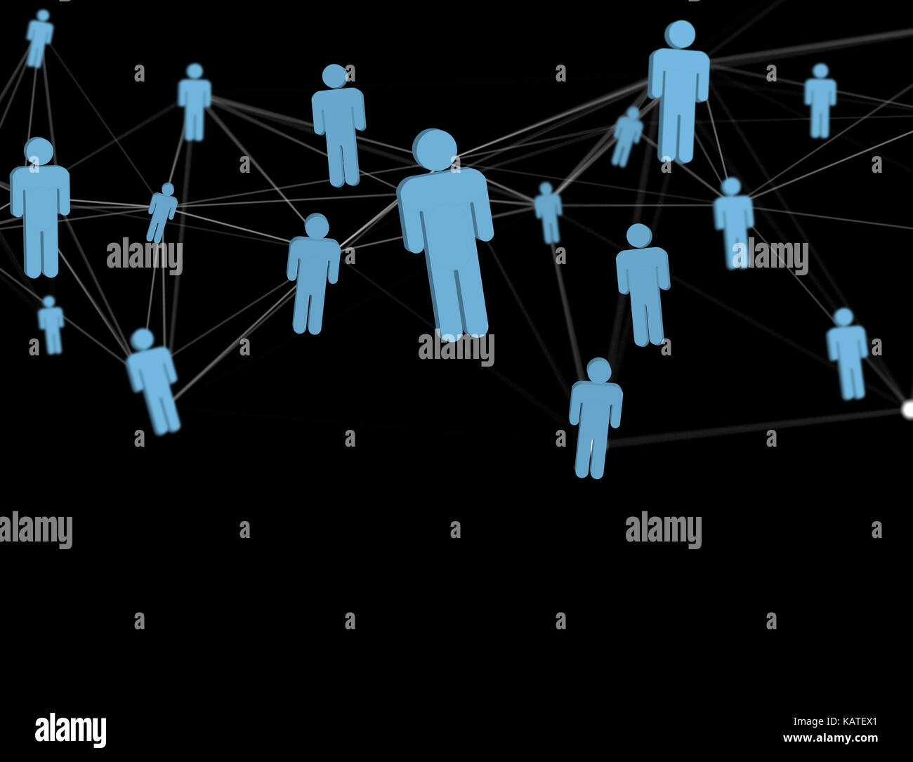 View of a Network connection with people linked each other - Business ...