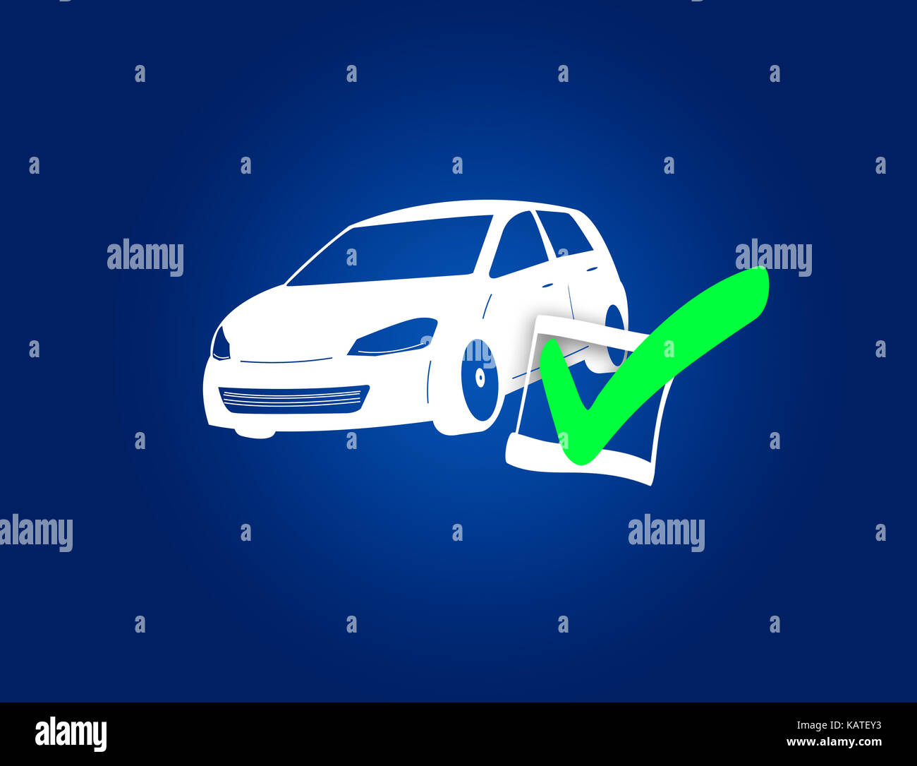 View of a Verified car ready to go - transportation and travel concept ...