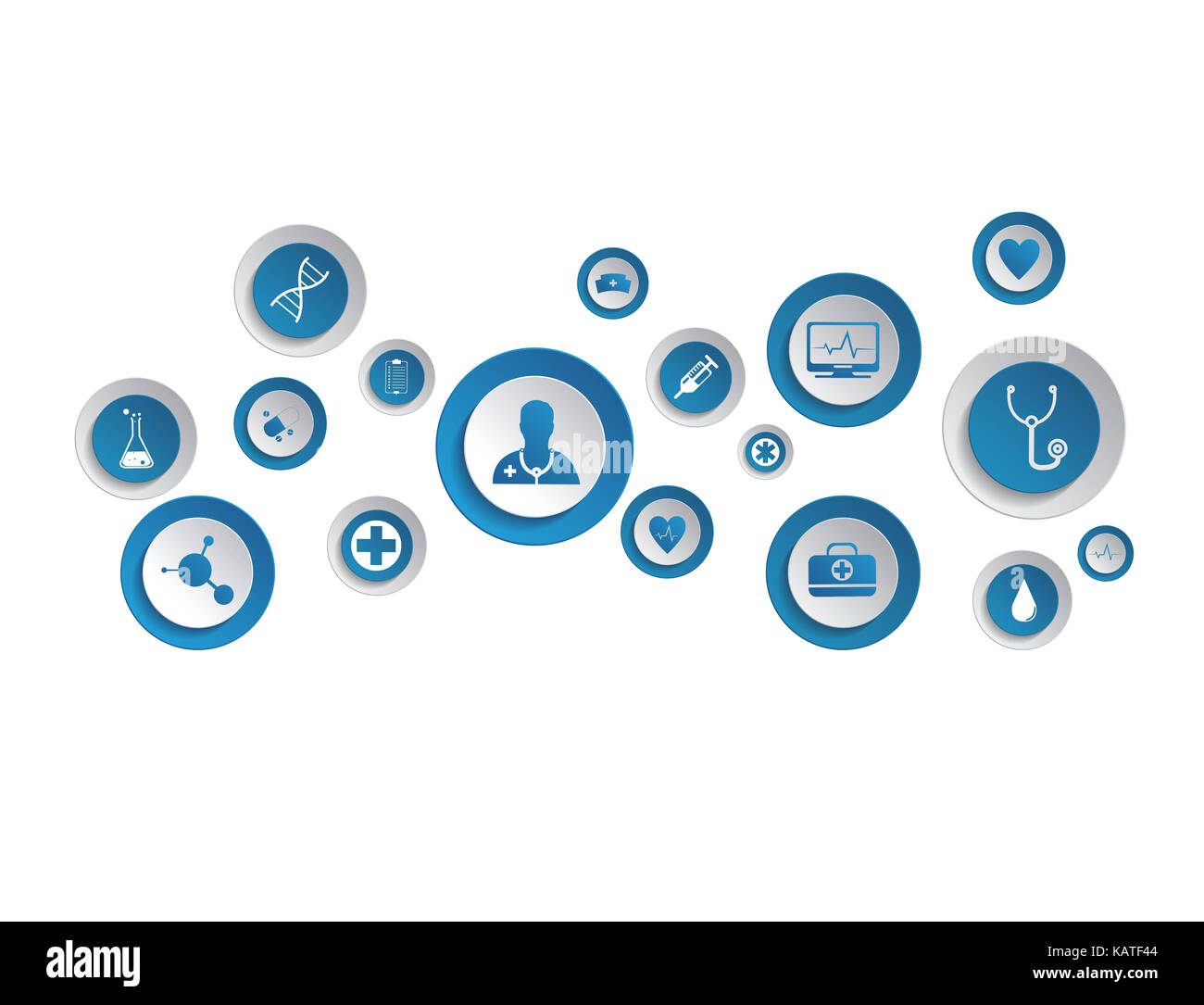 View of a Medecine and general healthcare icon displayed on a ...
