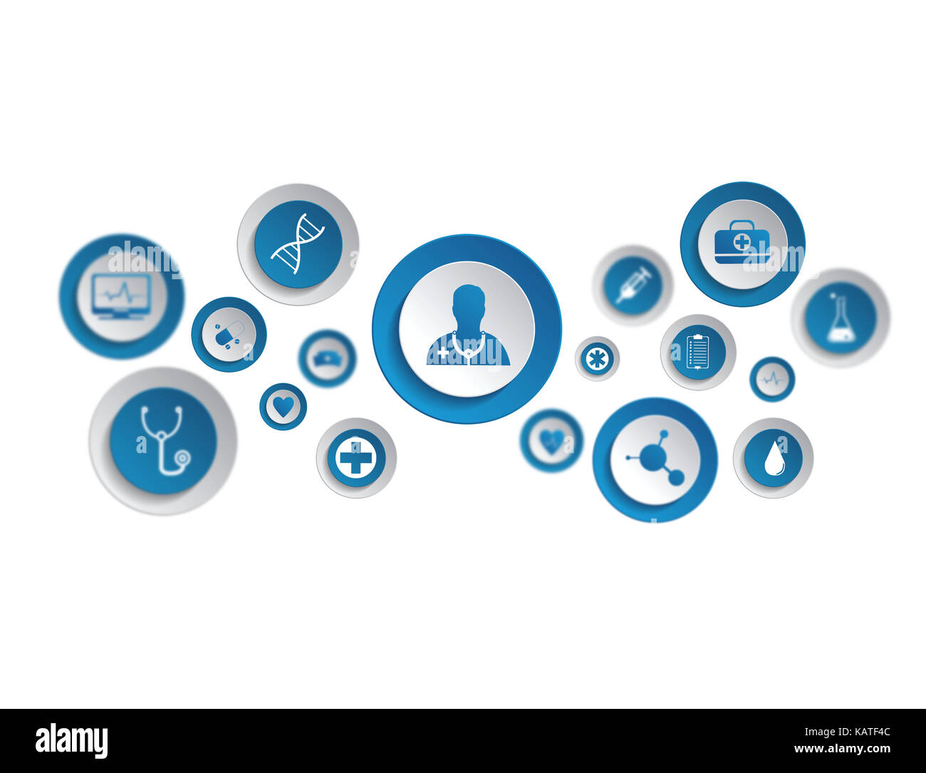 View of a Medecine and general healthcare icon displayed on a ...