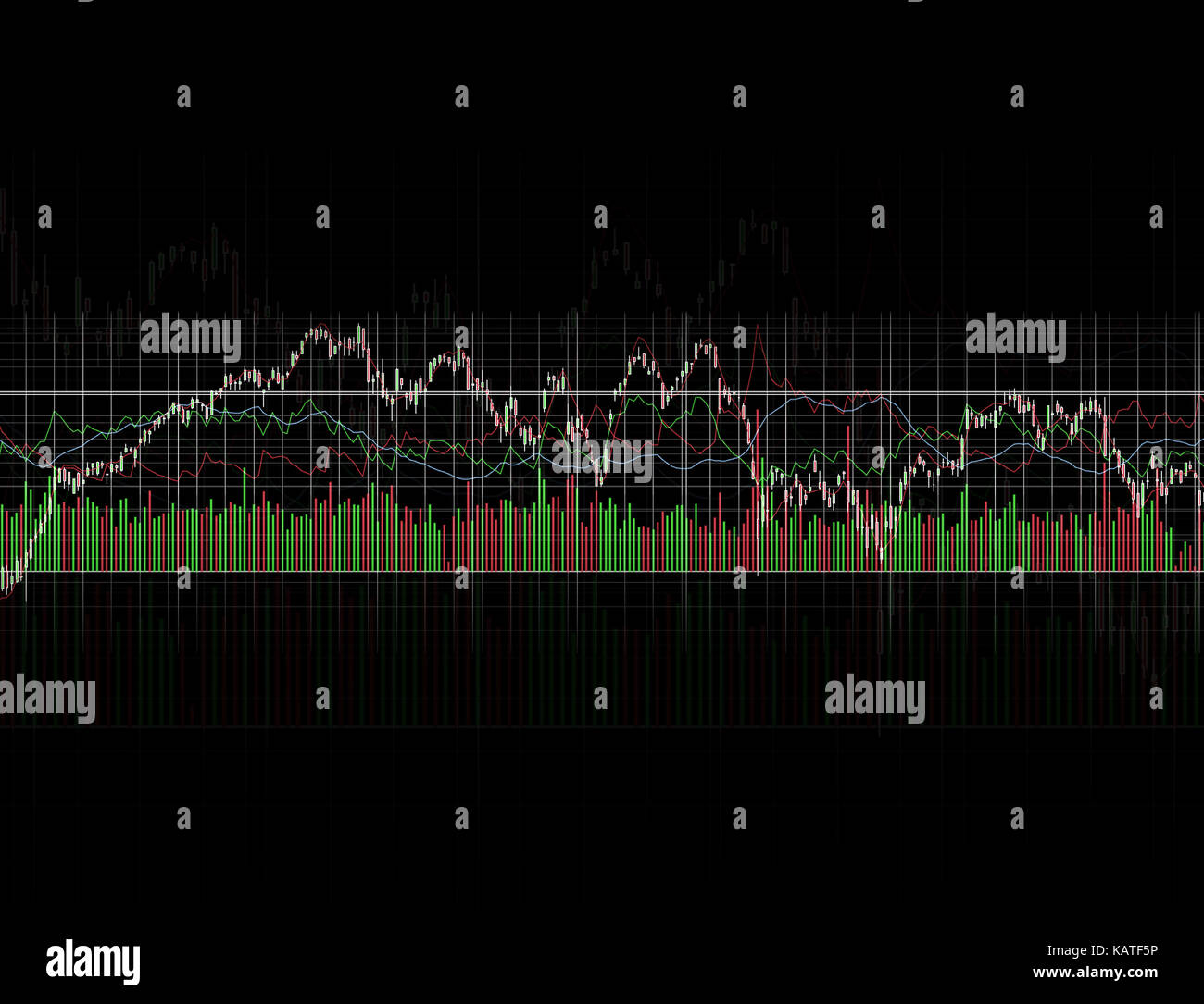 View of a stock exchange trading data information isolated on a ...