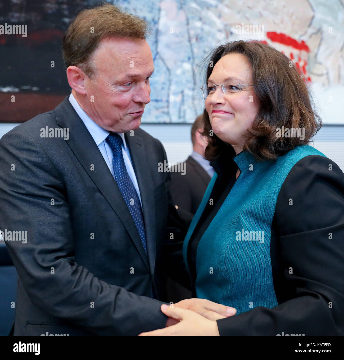 Berlin, Germany. 27th Sep, 2017. SPD parliamentary group chairman ...