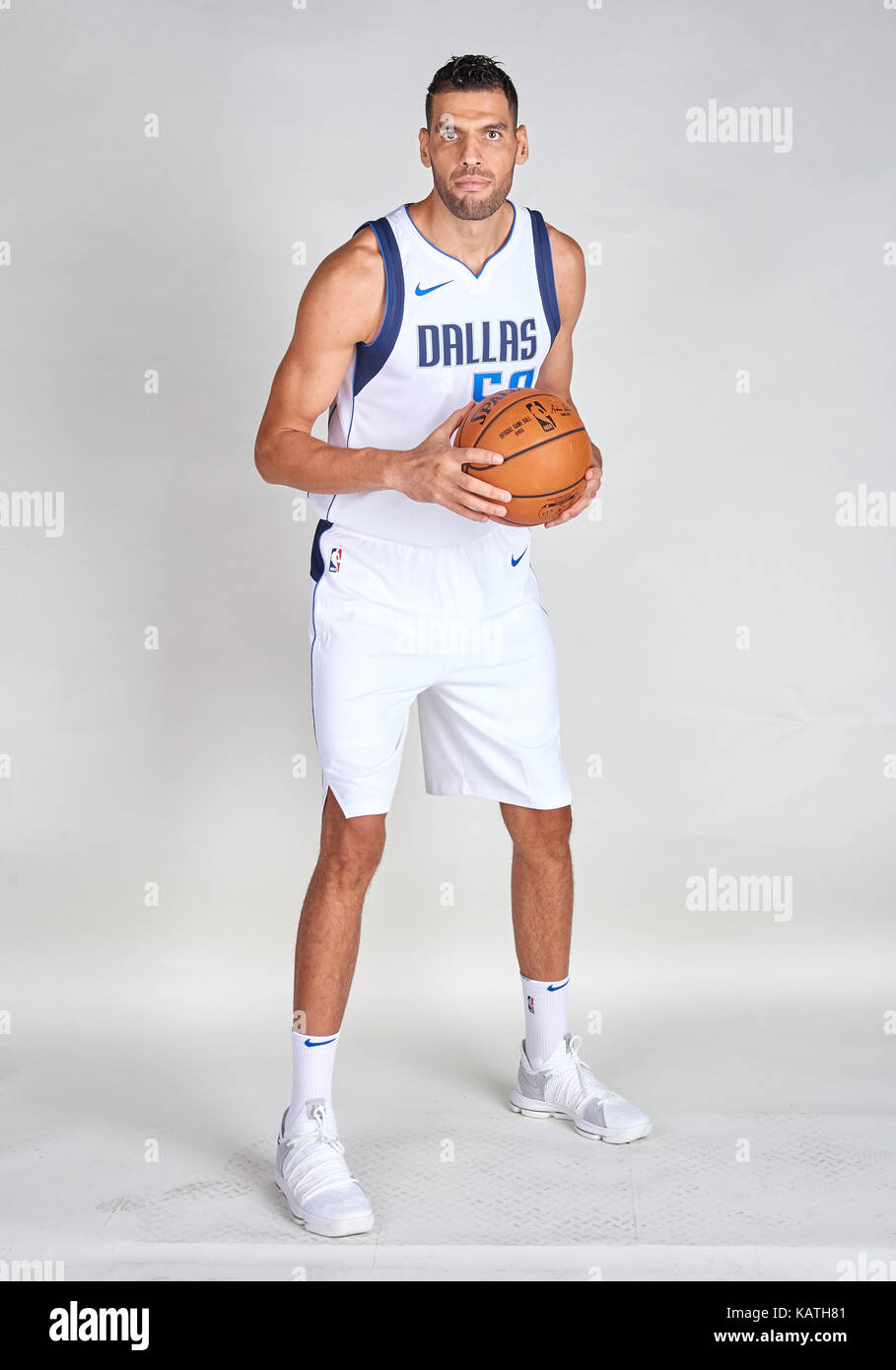 Sept 25, 2017: Dallas Mavericks center Salah Mejri #50 poses during the ...