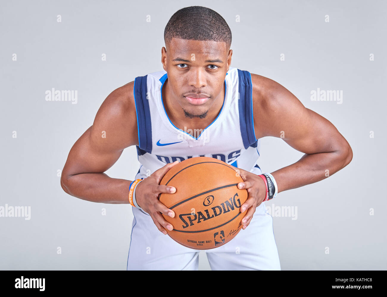 Sept 25, 2017: Dallas Mavericks guard Dennis Smith Jr. #1 poses during ...