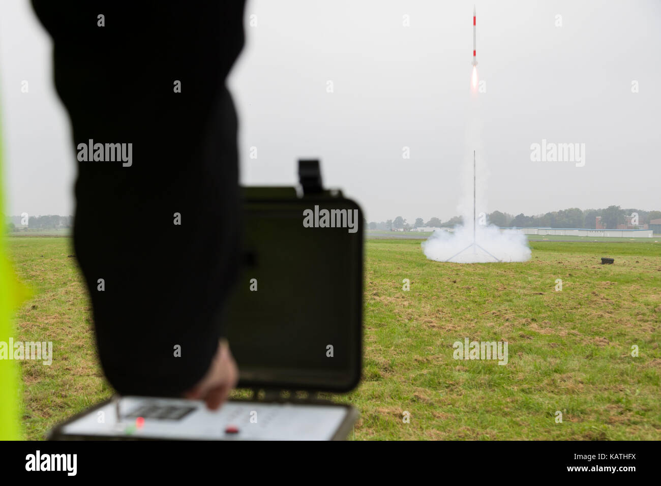 A rocket is launched at the air field in Rotenburg/Wuemme, Germany, 27 ...