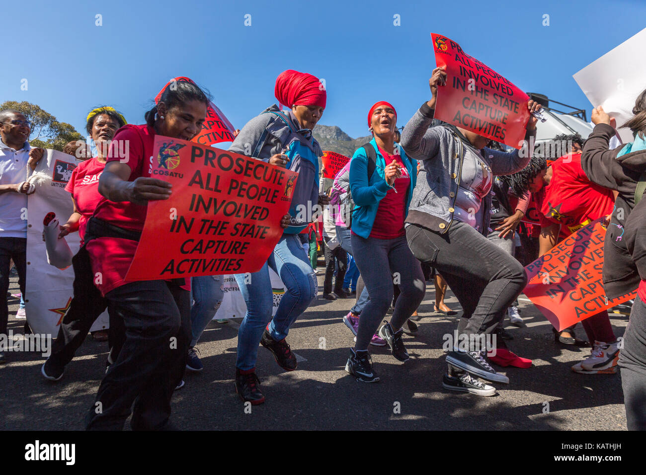 Cape Town, South Africa. 27th Sep, 2017. Cosatu (Confederation of South ...