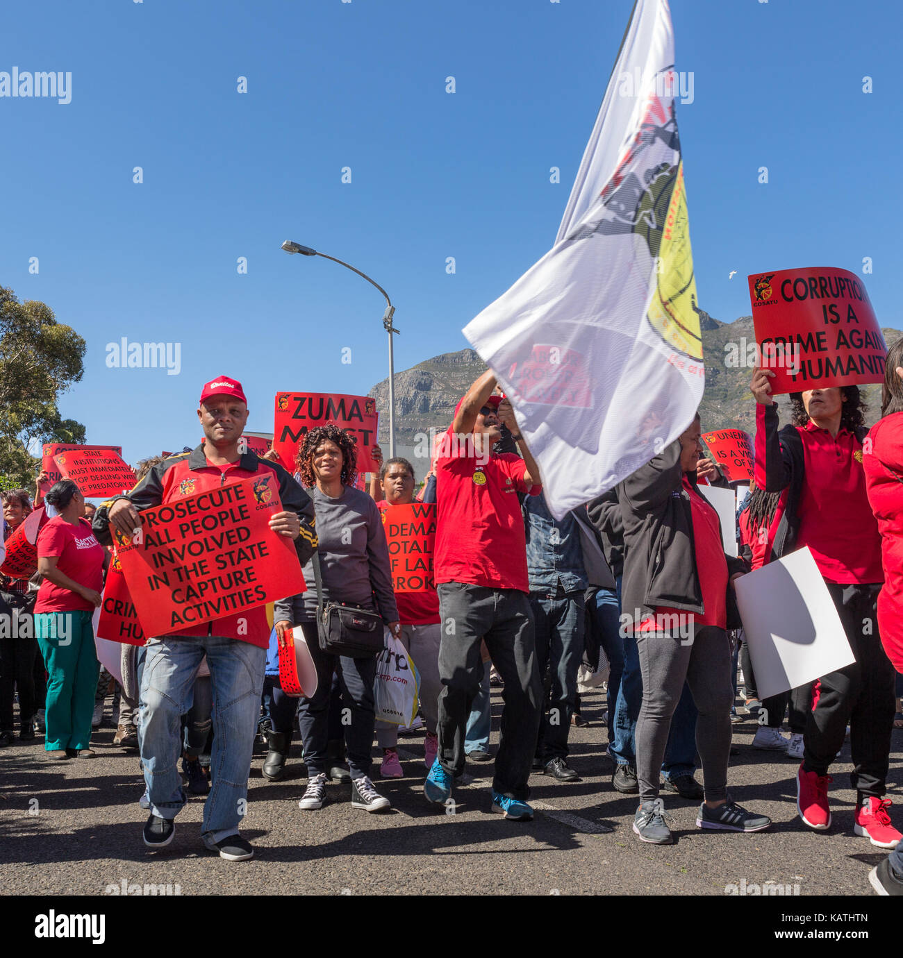 Cape Town, South Africa. 27th Sep, 2017. Cosatu (Confederation of South ...
