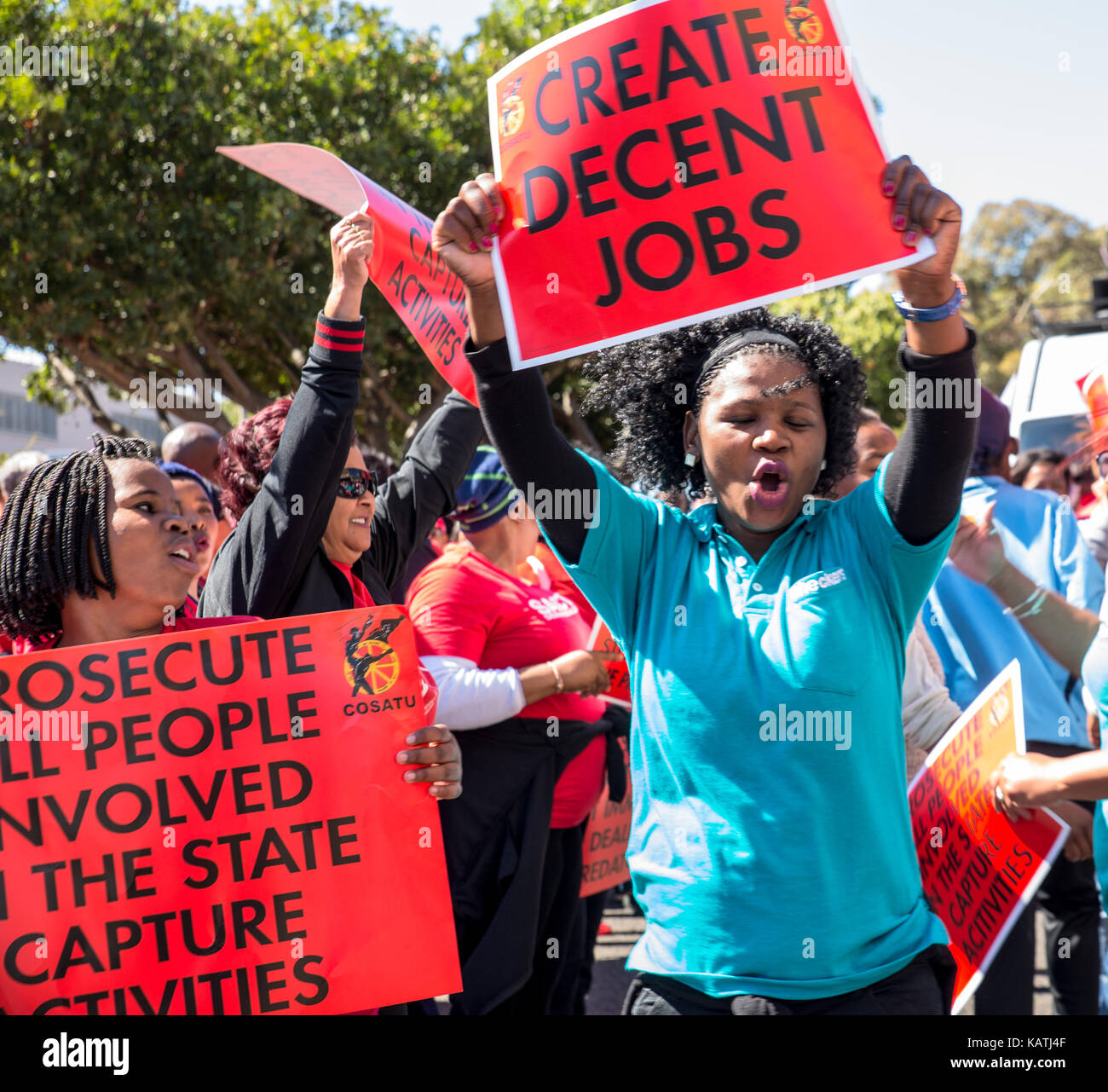Cape Town, South Africa. 27th Sep, 2017. Cosatu (Confederation of South ...
