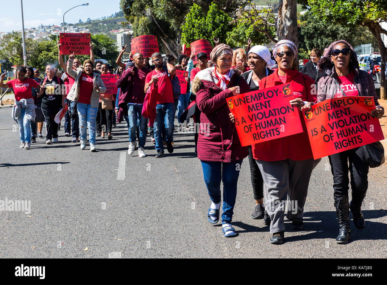 Cape Town, South Africa. 27th Sep, 2017. Cosatu (Confederation of South ...