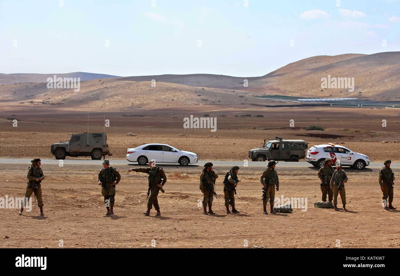 Tubas, West Bank, Palestinian Territory. 27th Sep, 2017. Israeli ...