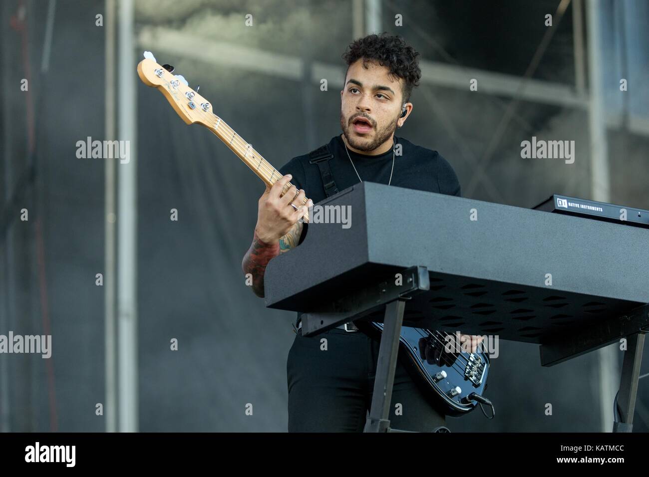 Las Vegas, Nevada, USA. 24th Sep, 2017. BRIAN MACDONALD of PVRIS during ...