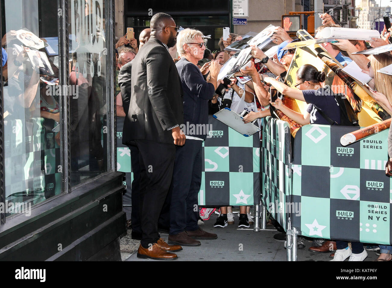 New York, United States. 27th Sep, 2017. US actor Harrison Ford is seen ...