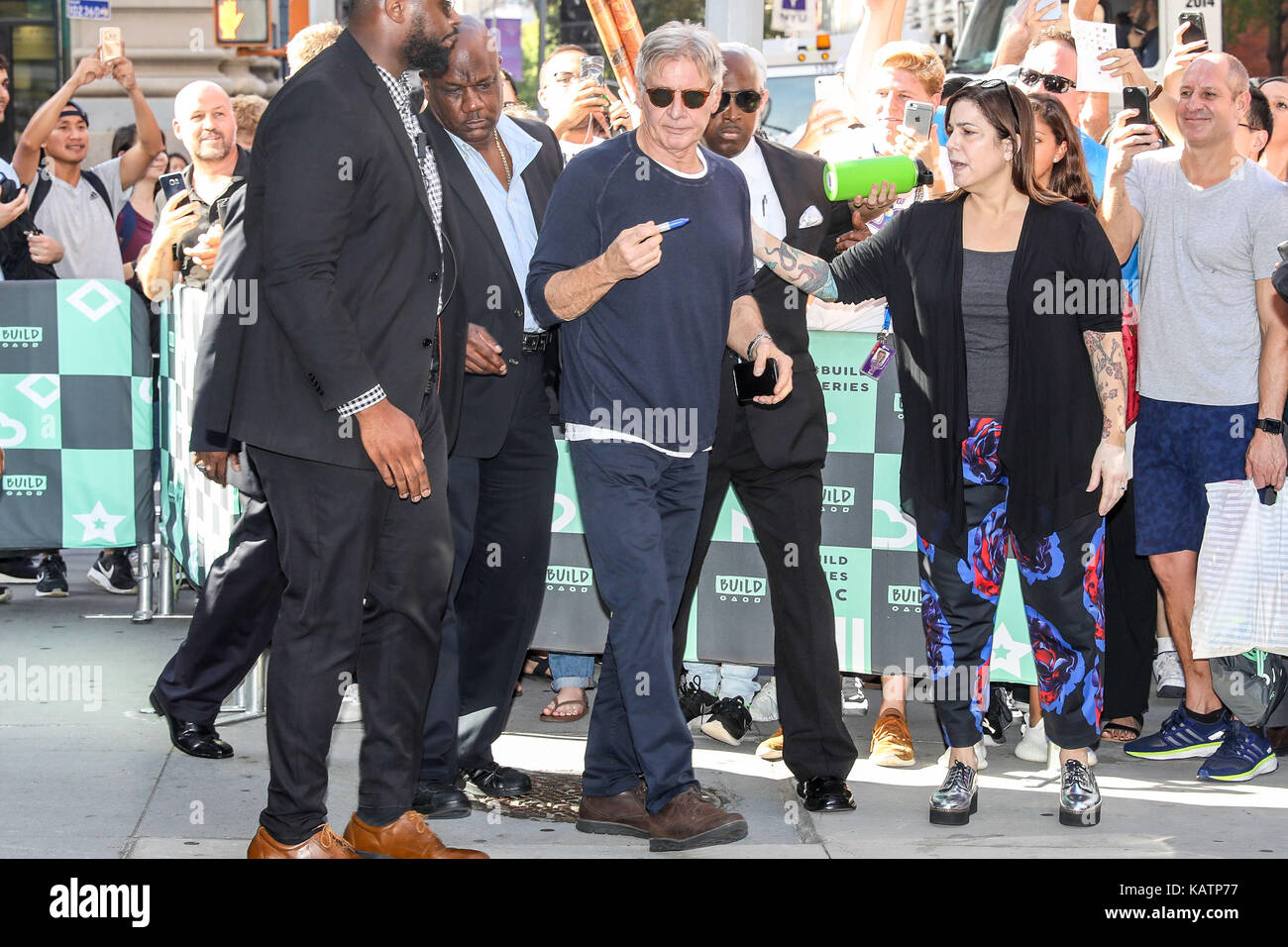 New York, United States. 27th Sep, 2017. US actor Harrison Ford is seen ...