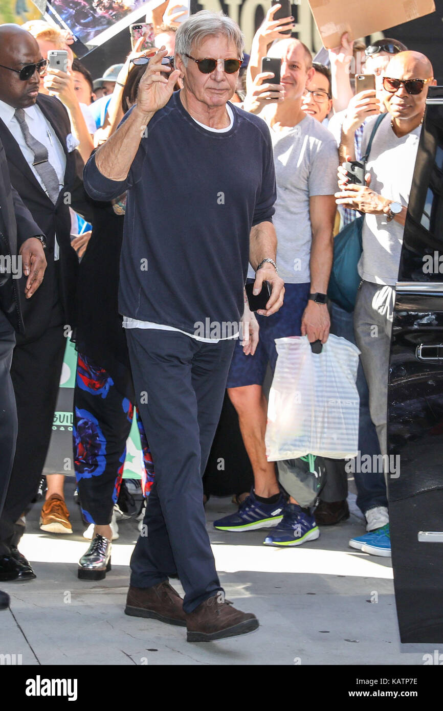 New York, United States. 27th Sep, 2017. US actor Harrison Ford is seen ...