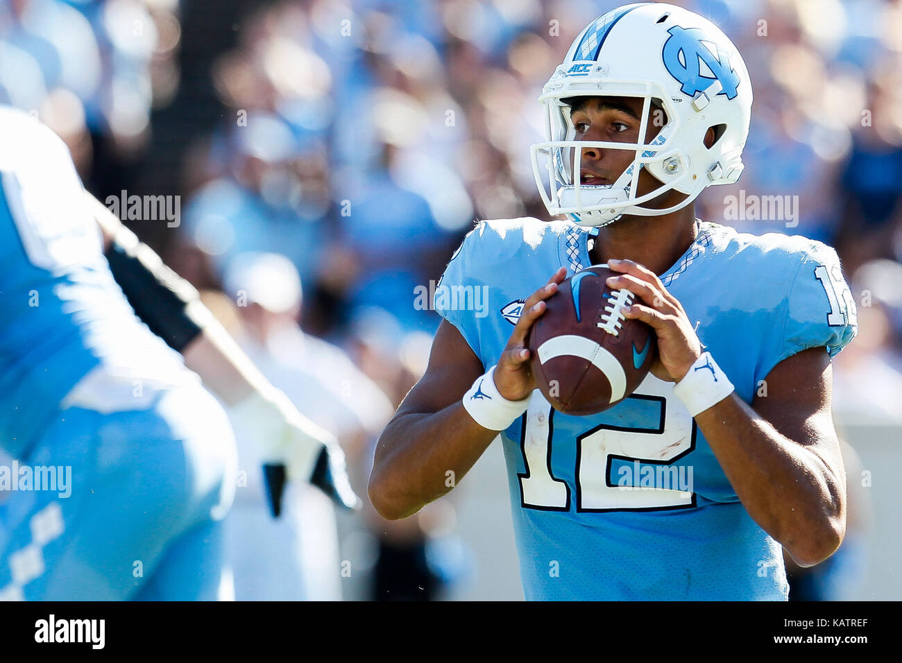 Chapel Hill, NC, USA. 25th Sep, 2017. Chazz Surratt (12) of the North ...