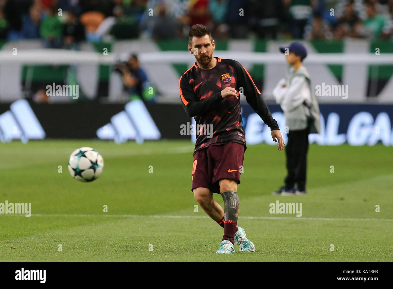 Lisbon, Portugal. 27th Sep, 2017. Barcelona«s forward Lionel Messi from ...