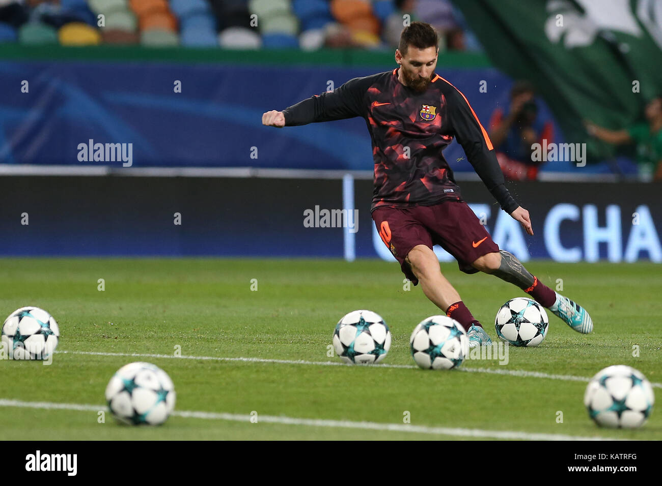 Lisbon, Portugal. 27th Sep, 2017. Barcelona«s forward Lionel Messi from ...
