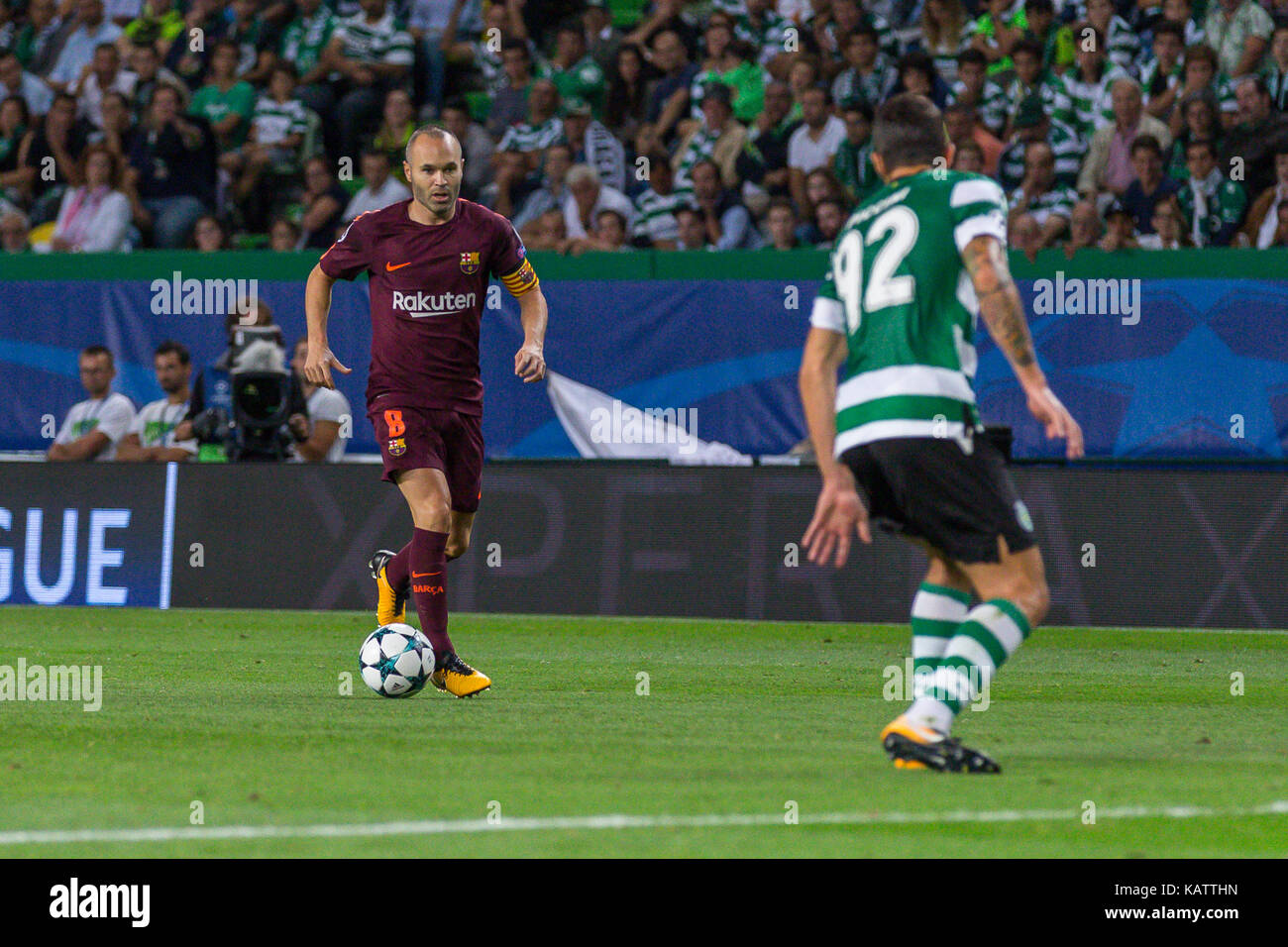 Lisbon, Portugal. 27th Sep, 2017. Barcelona's midfielder from Spain ...