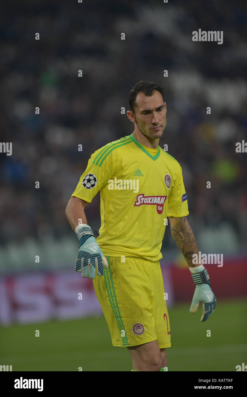 Silvio Proto (Olympiacos FC) during the Champions League football match ...