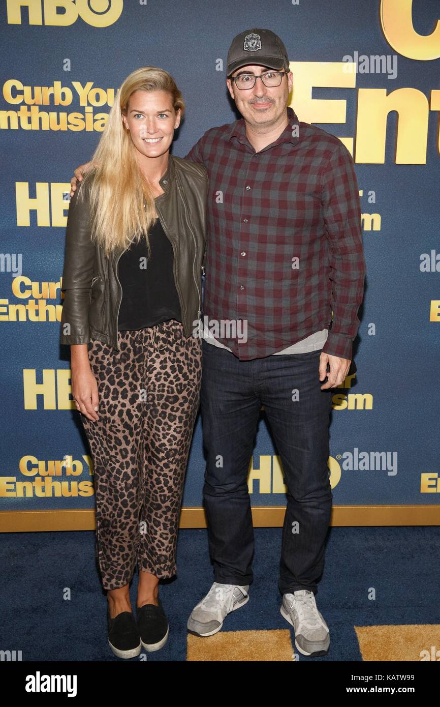 New York, NY, USA. 27th Sep, 2017. Kate Norley, John Oliver at arrivals ...