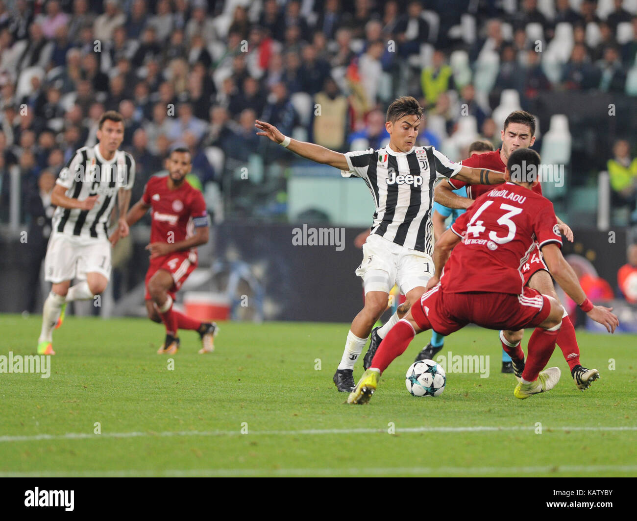 September 27, 2017 in Turin - Allianz Stadium Soccer match Juventus F.C ...