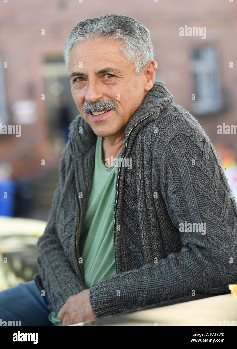 Gelnhausen, Germany. 21st Sep, 2017. Former athlete Harald Schmid ...