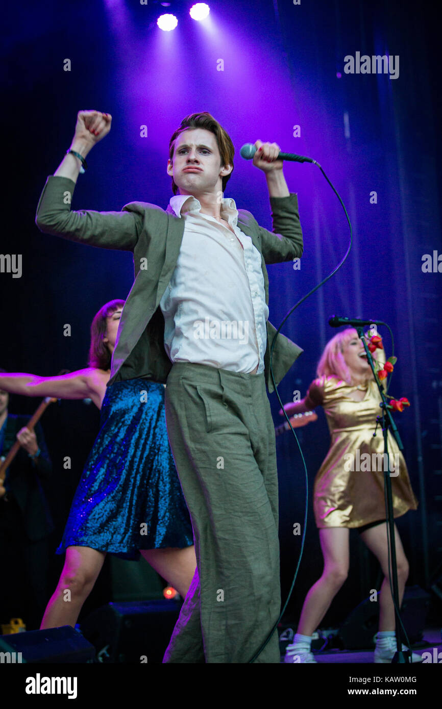 The American indie rock band Foxygen performs a live concert at ...