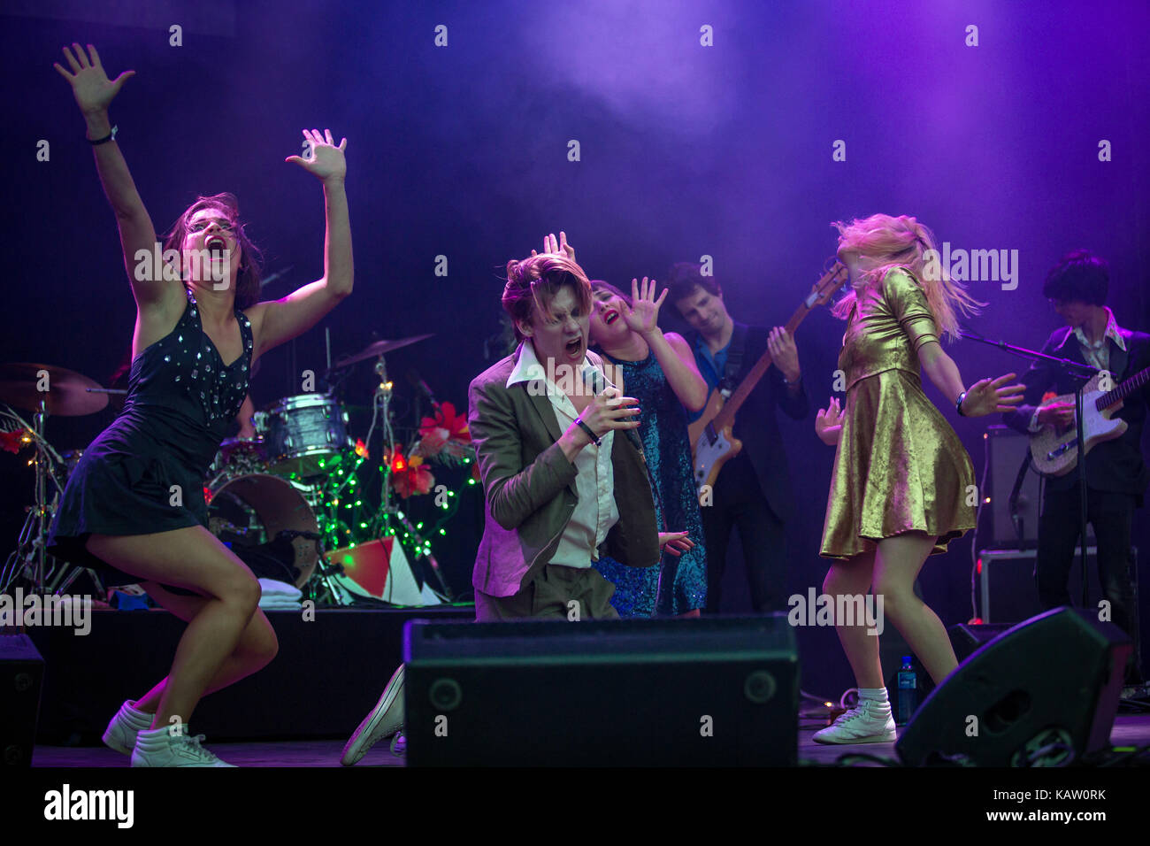 The American indie rock band Foxygen performs a live concert at ...