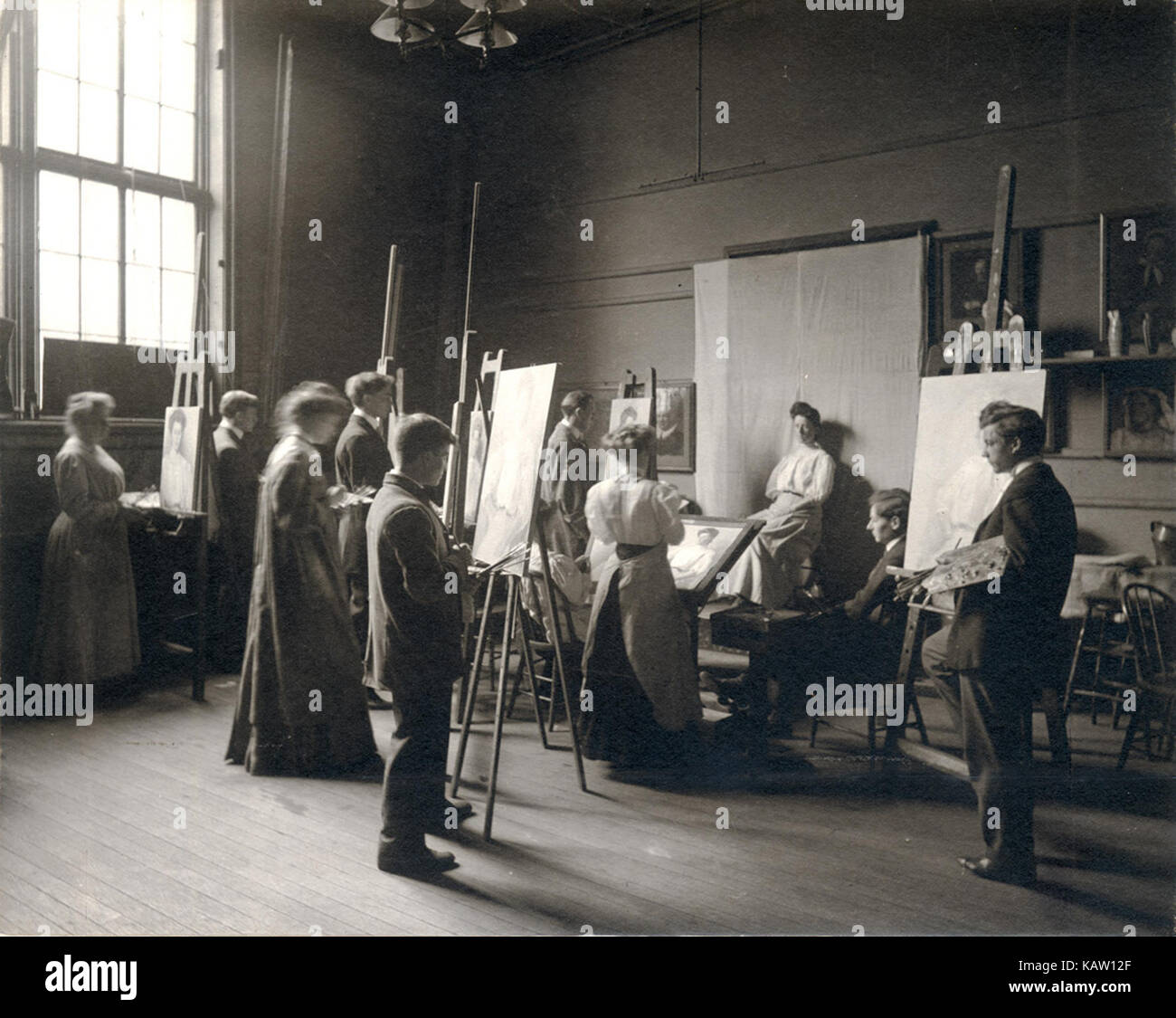 Yale School of Fine Arts studio painting class Stock Photo - Alamy