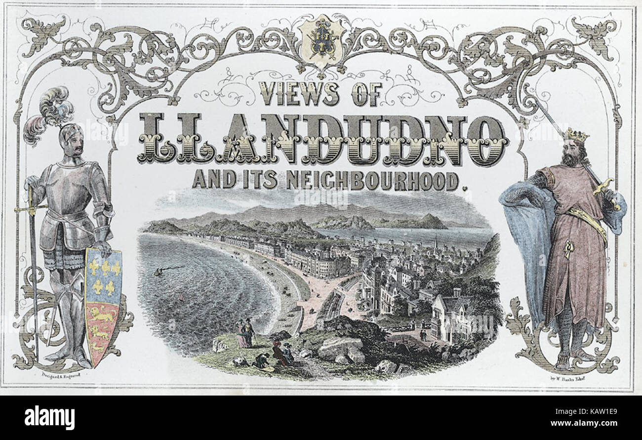 Llandudno map hi-res stock photography and images - Alamy