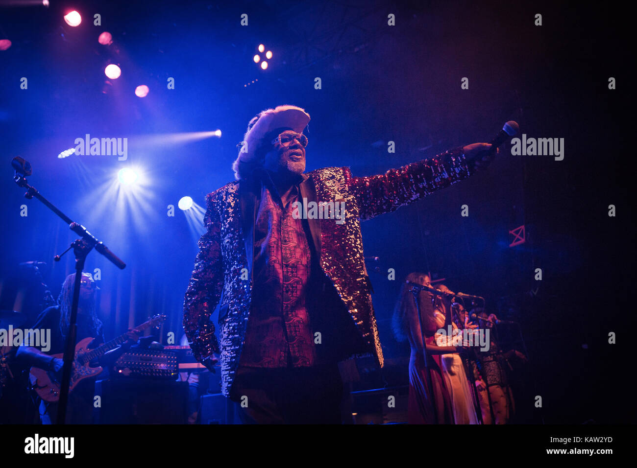 The legendary American funk singer and songwriter George Clinton ...