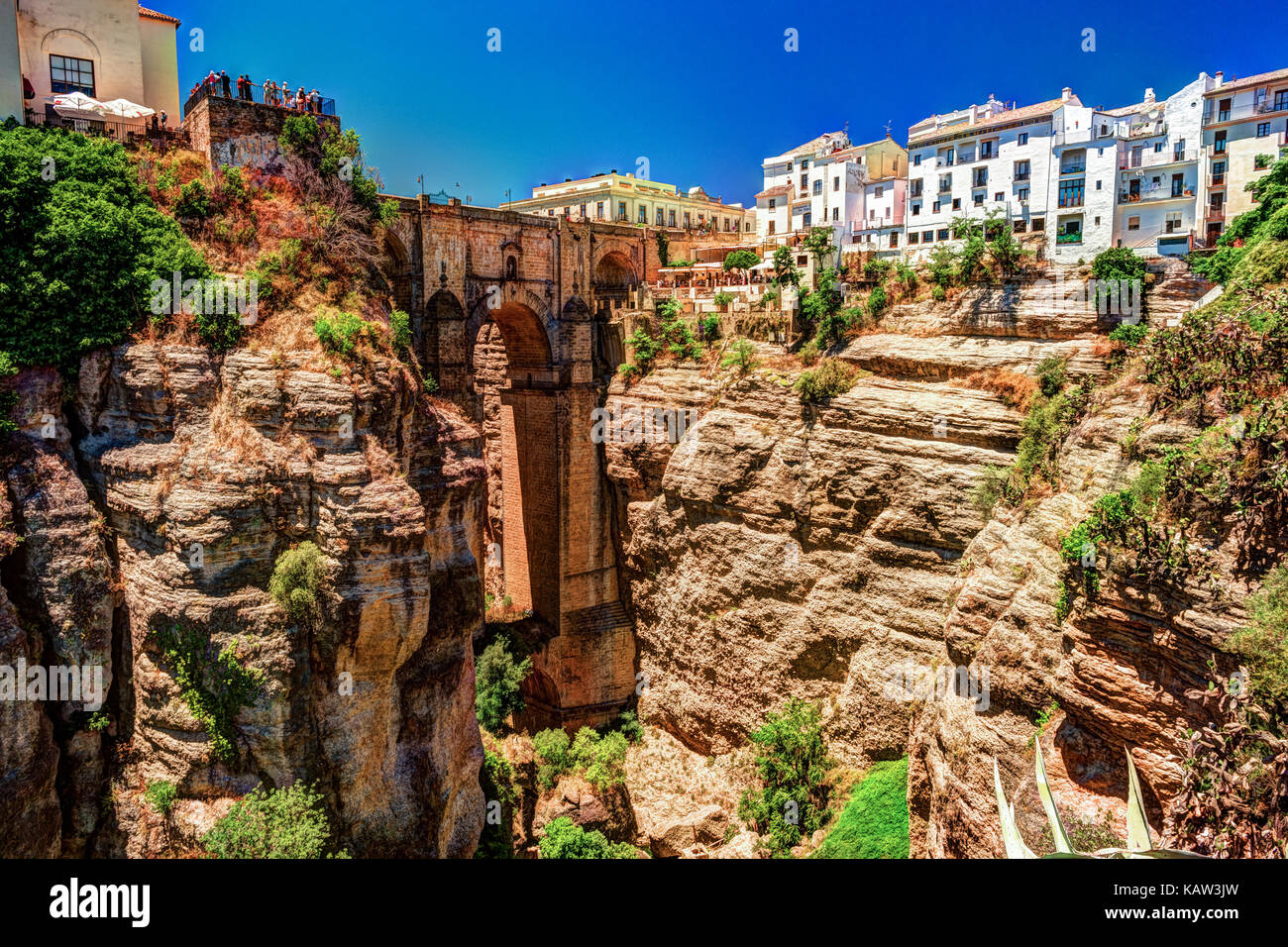 Ronda, Spain, a landscape with the Tajo Gorge Stock Photo - Alamy