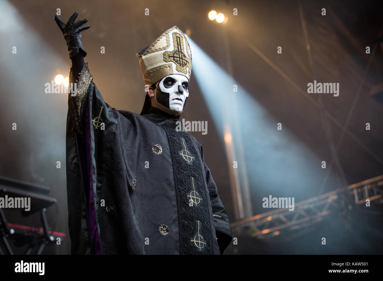 The Swedish doom metal band Ghost performs a live concert at the ...