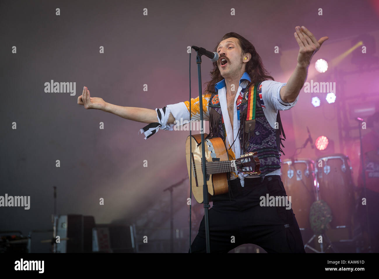 The American gypsy punk band Gogol Bordello performs a live concert at ...