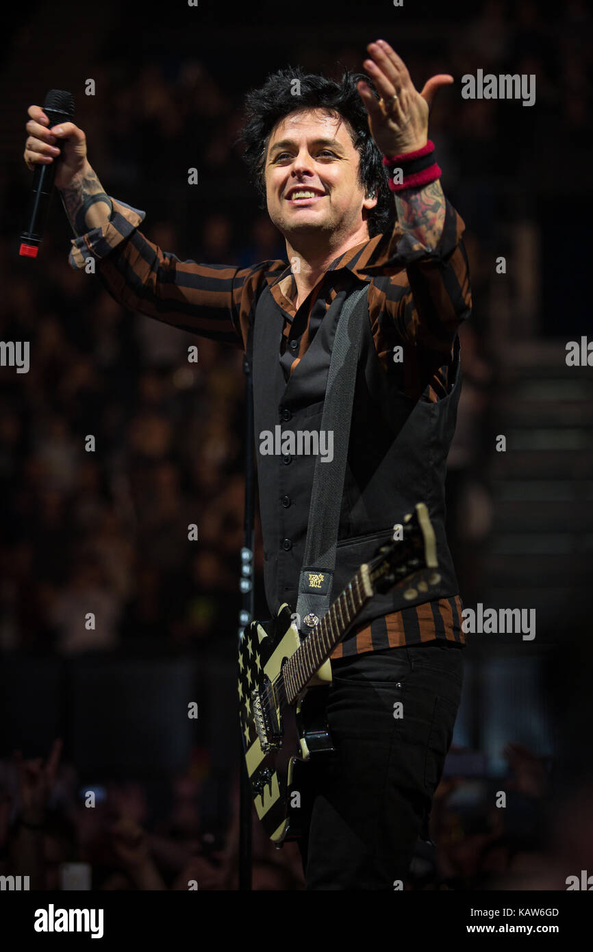 The American punk rock band Green Day performs a live concert at Oslo ...