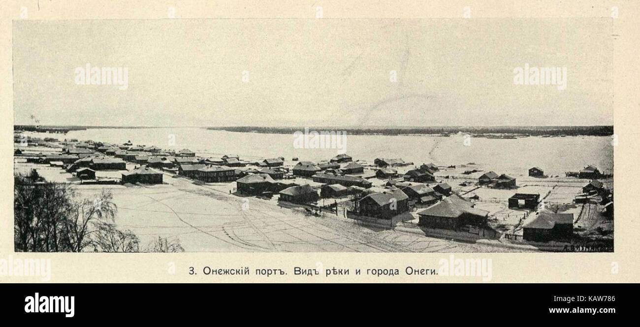 View on Onega town from the cathedral bell tower. By A.V.Vichmann, 1912 ...