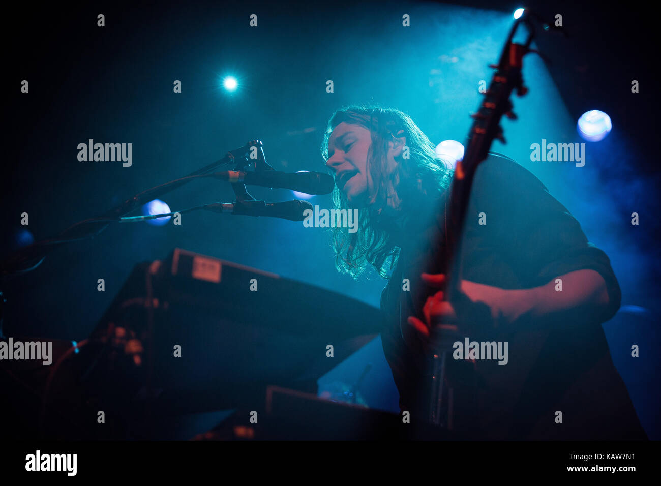 The Canadian indie rock band Half Moon Run performs a live concert at ...