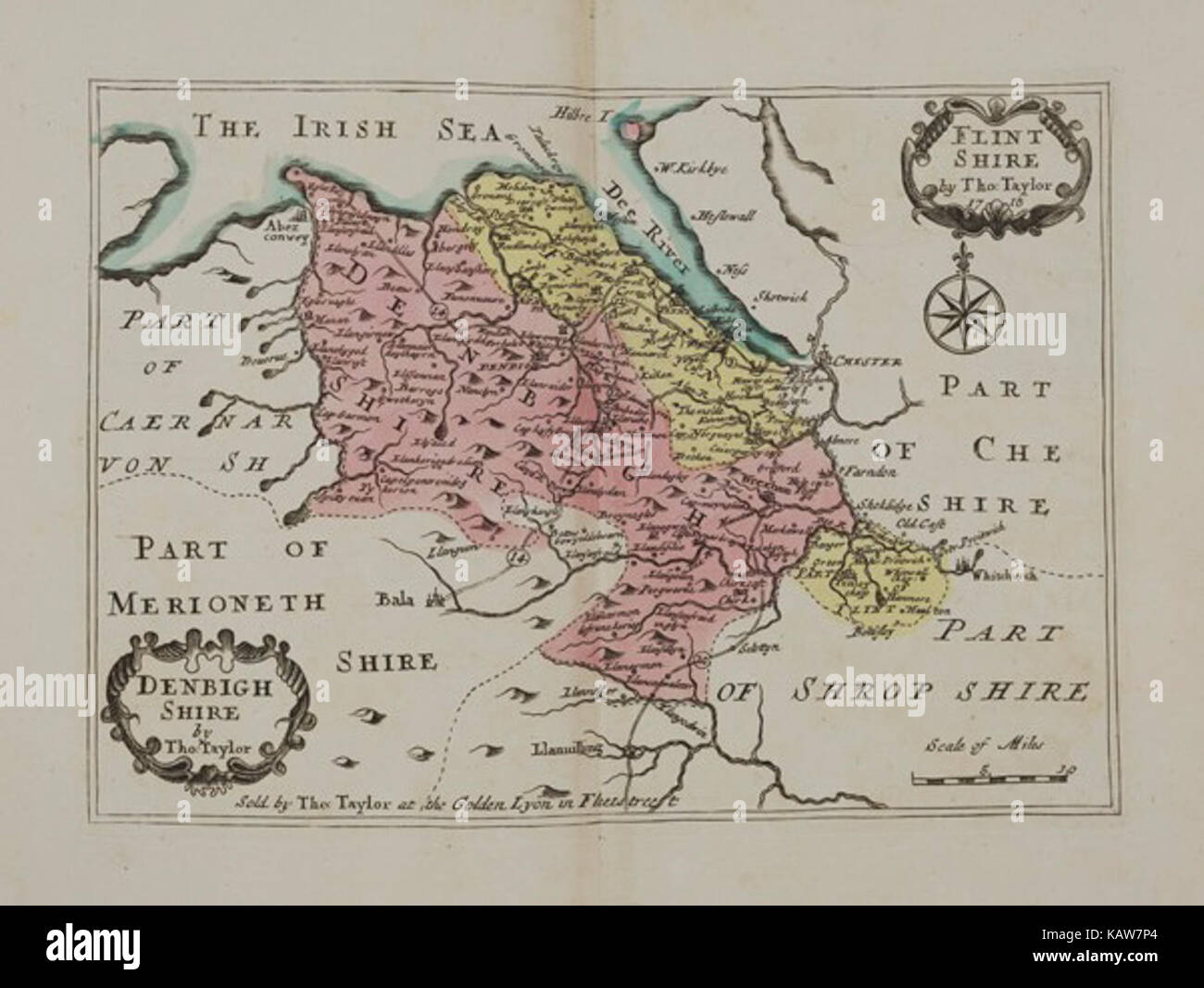 Denbigh map hi-res stock photography and images - Alamy