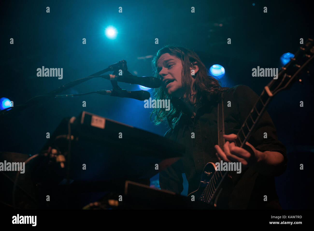 The Canadian indie rock band Half Moon Run performs a live concert at ...