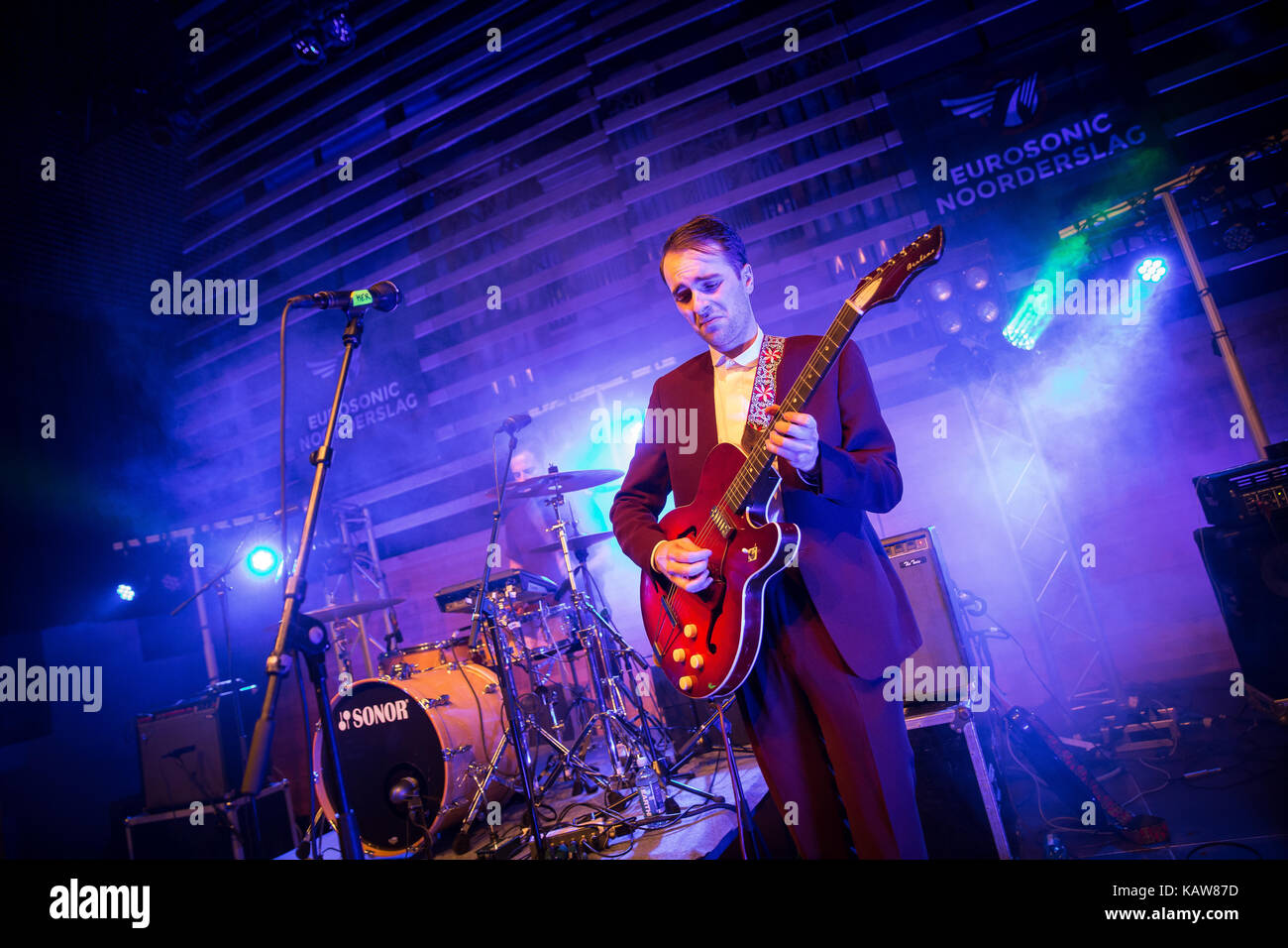 The French band HER performs a live concert at the Dutch showcase ...
