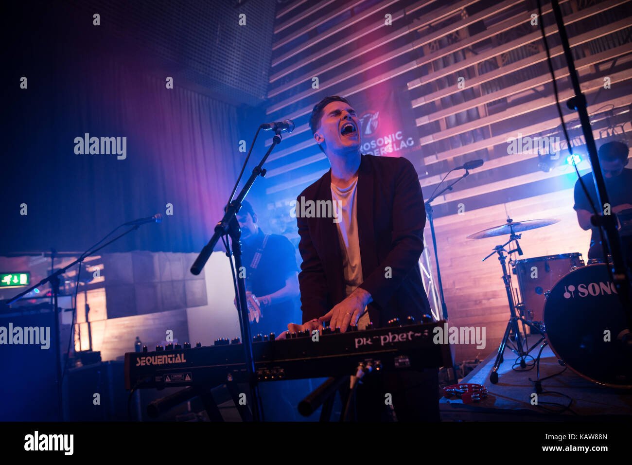 The French band HER performs a live concert at the Dutch showcase ...
