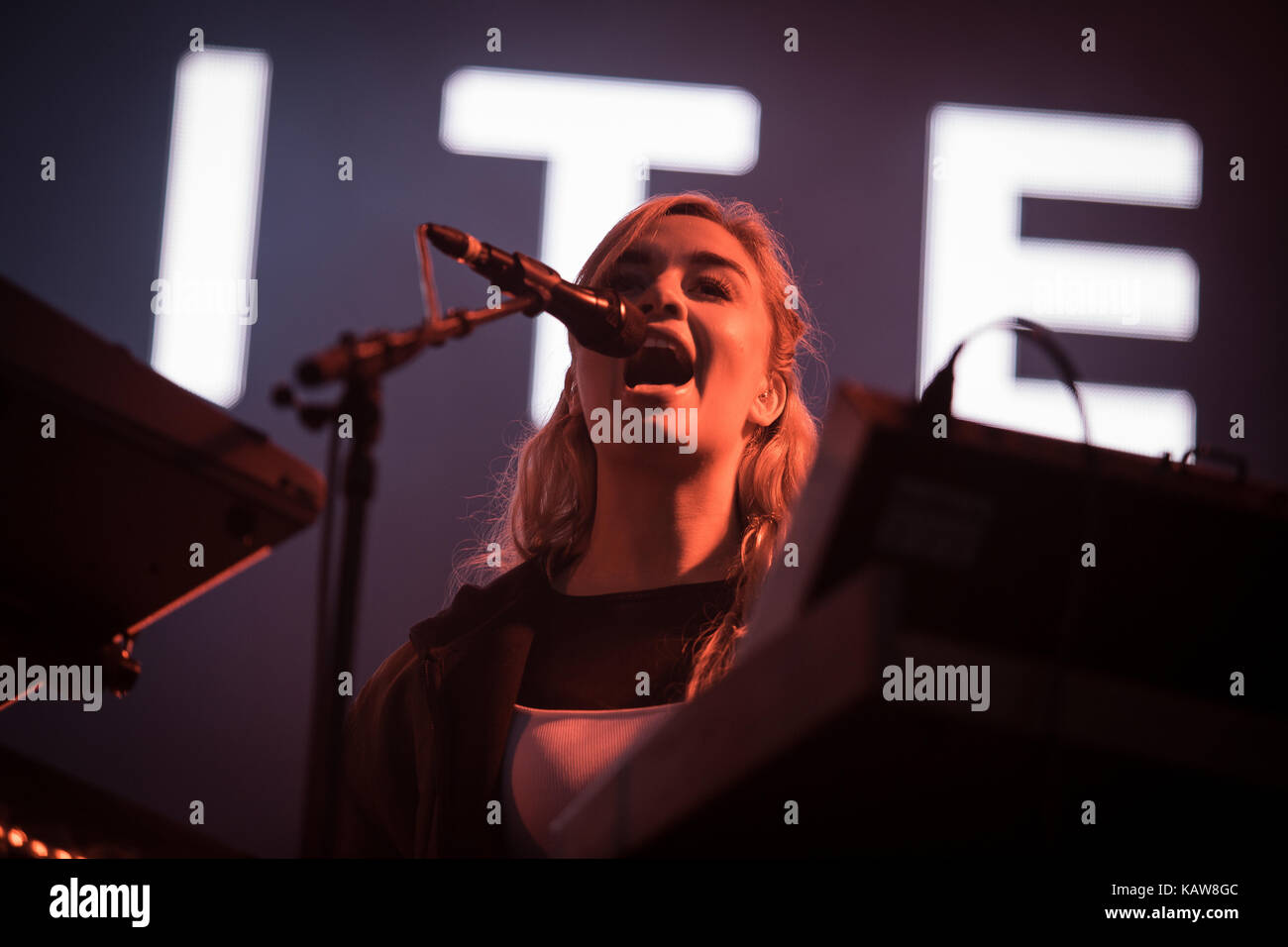 The Norwegian indie pop band Highasakite performs a live concert at the ...