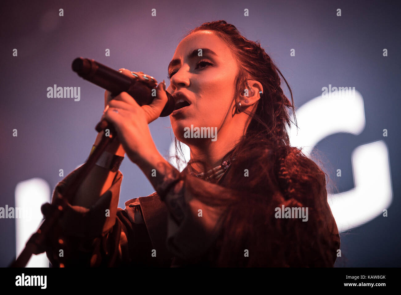 The Norwegian indie pop band Highasakite performs a live concert at the ...