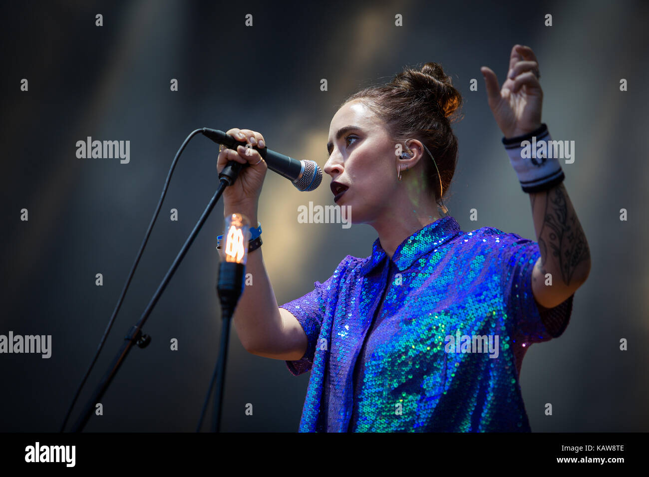 The Norwegian indie pop band Highasakite performs a live concert at the ...